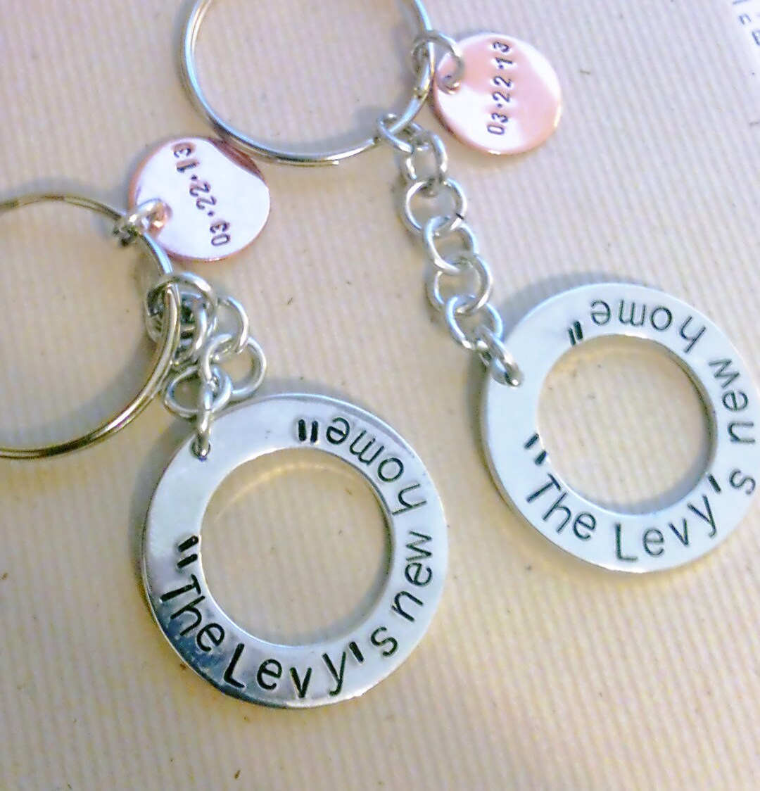 Stamped Keychain - Hand Stamped Keychain - Personal Quote Keychain ...
