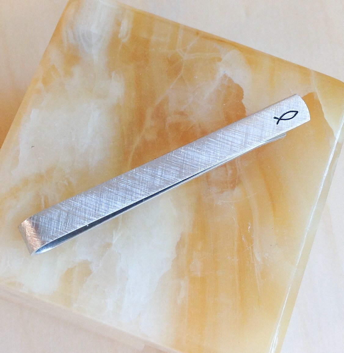 Custom Tie Bar Personalized Tie Bar Hand Stamped Tie Bar | Etsy