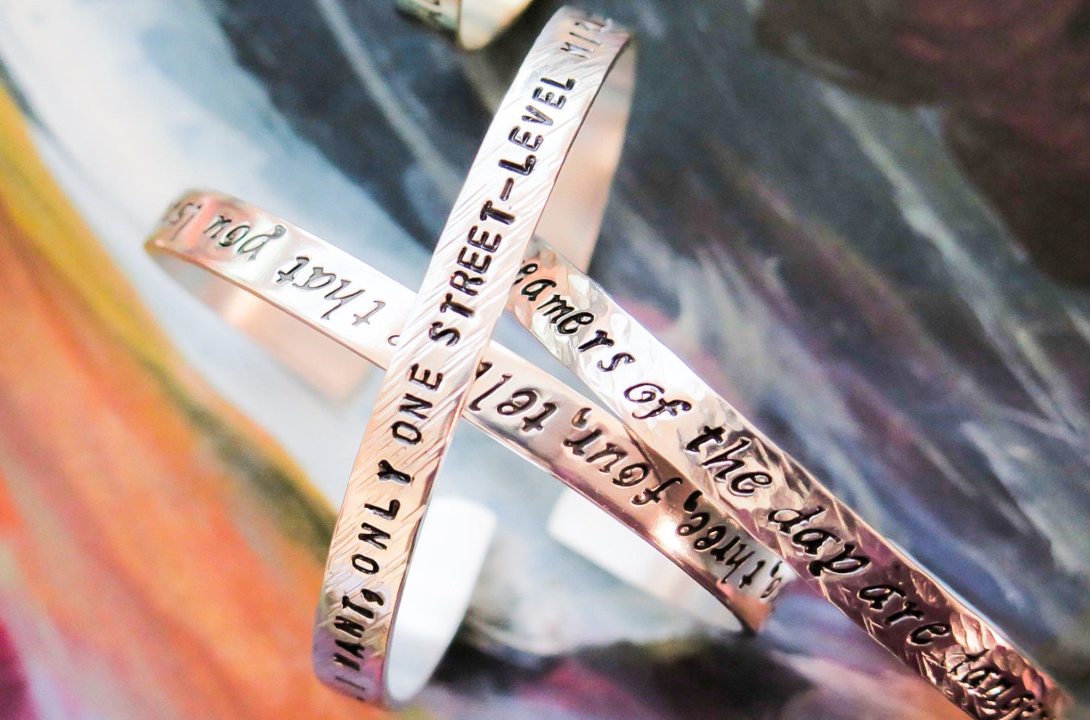 Stamped Metal Bracelet - Custom Hand Stamped Bracelet - Personalized ...