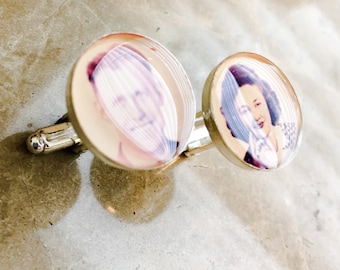 WATERPROOF Personalized Photo Cufflinks Customized With Your | Etsy
