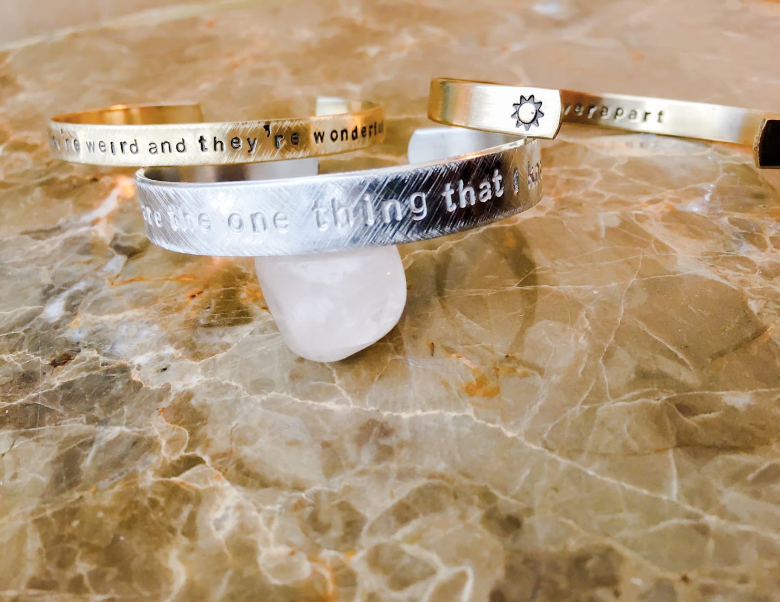 Inspirational Message Bracelet - Custom Hand Stamped Bracelet ...