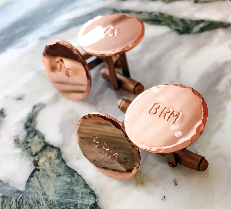 For Him - Custom Hand Stamped Cufflinks - Personalized Cuff Links ...