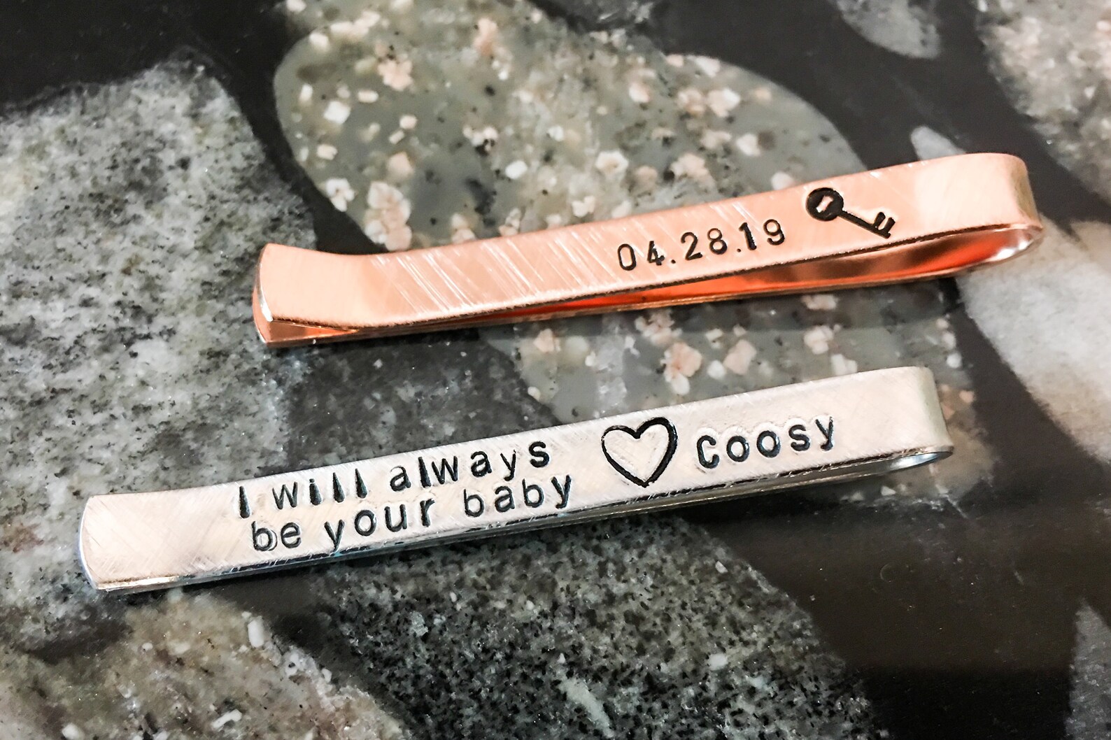 Custom Tie Bar for Groom Father Bride Personalized Tie Bar - Etsy