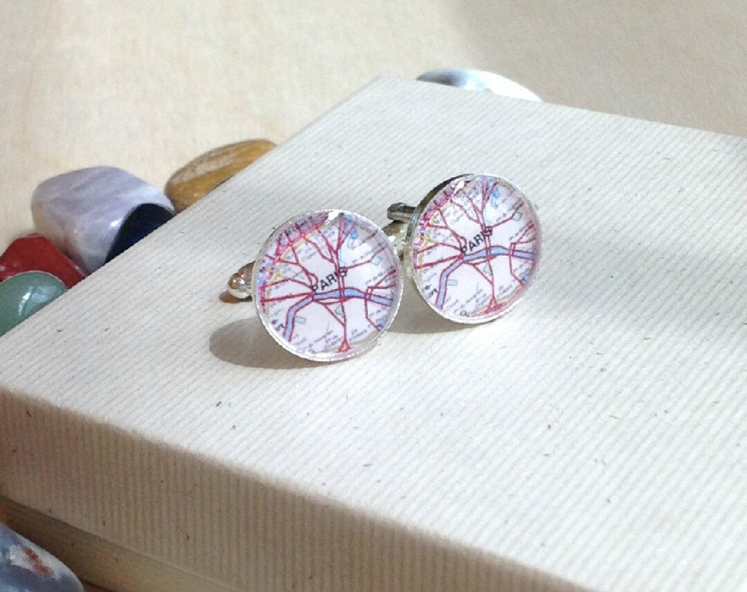 Map Cuff Links WATERPROOF - Cuff Links Customized With Map - Memories ...