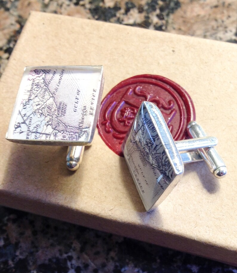 Map Cuff Links Cuff Links Customized With Map Memories for - Etsy