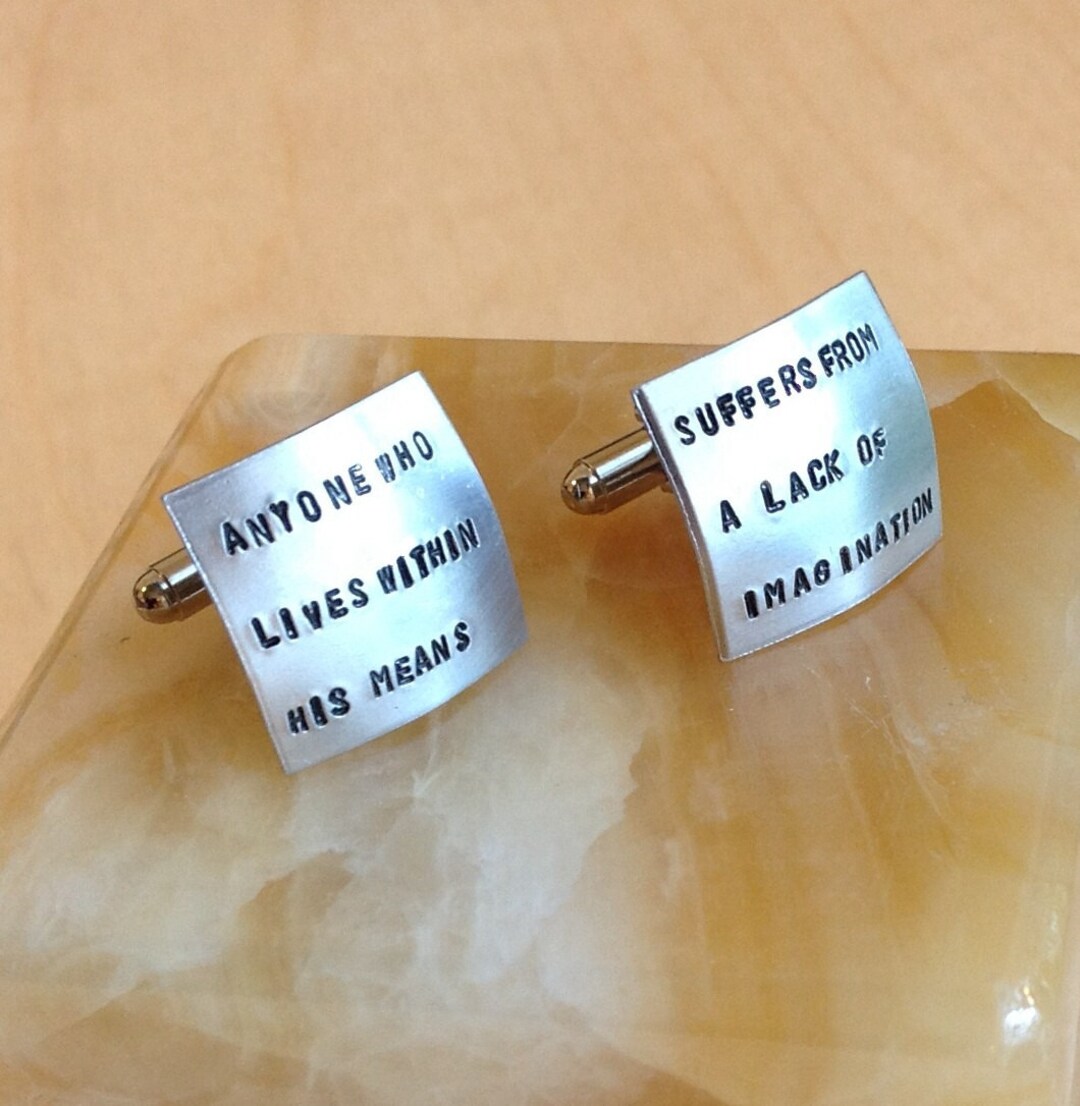 Inspirational Custom Hand Stamped Cufflinks - Personalized Cufflinks ...