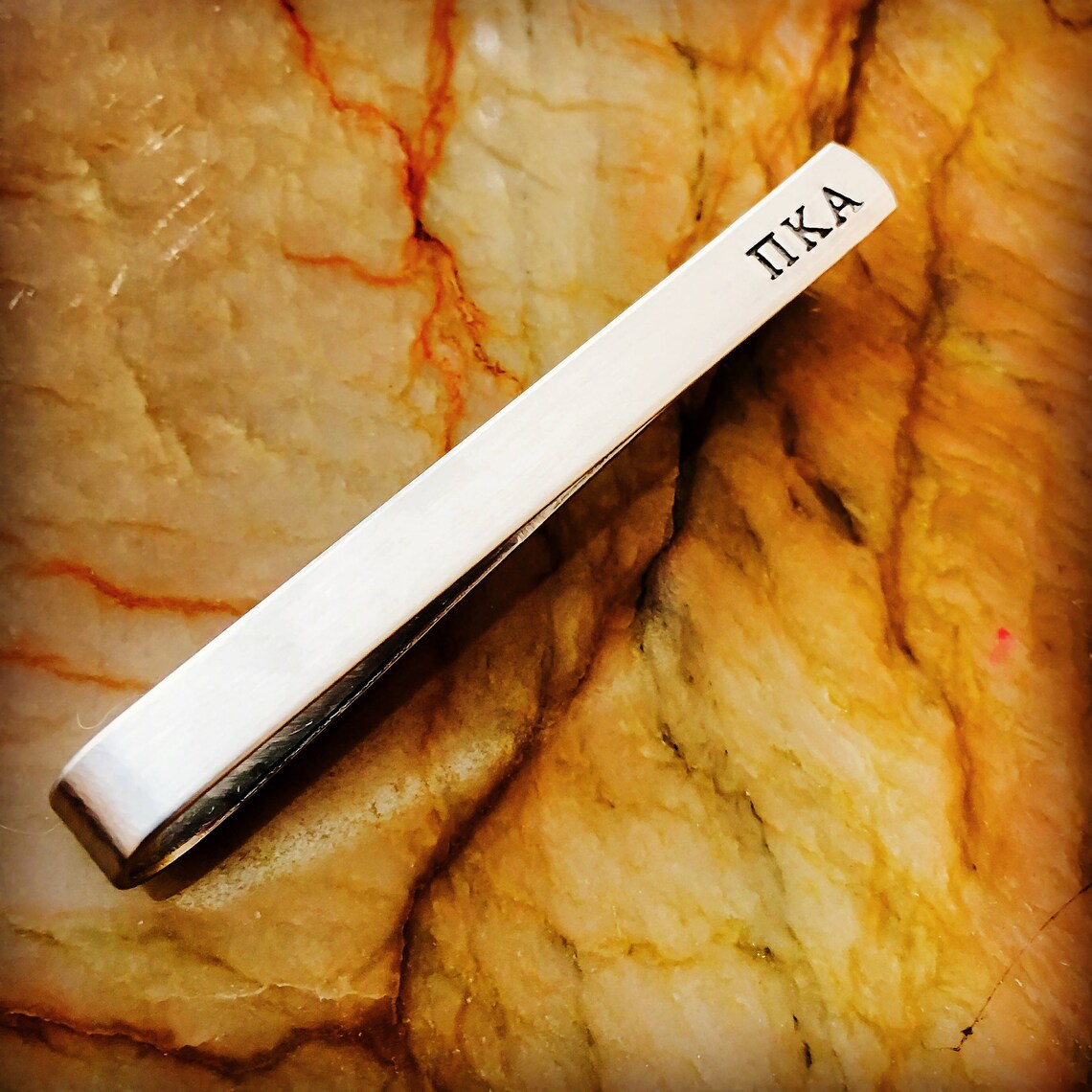 Personalized Tie Bar, Custom Tie Bar, Hand Stamped Tie Bar – Neck Tie ...