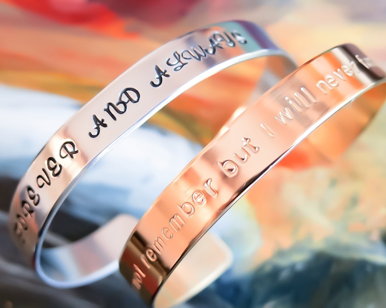 Stamped Metal Bracelet - Custom Hand Stamped Bracelet - Personalized ...