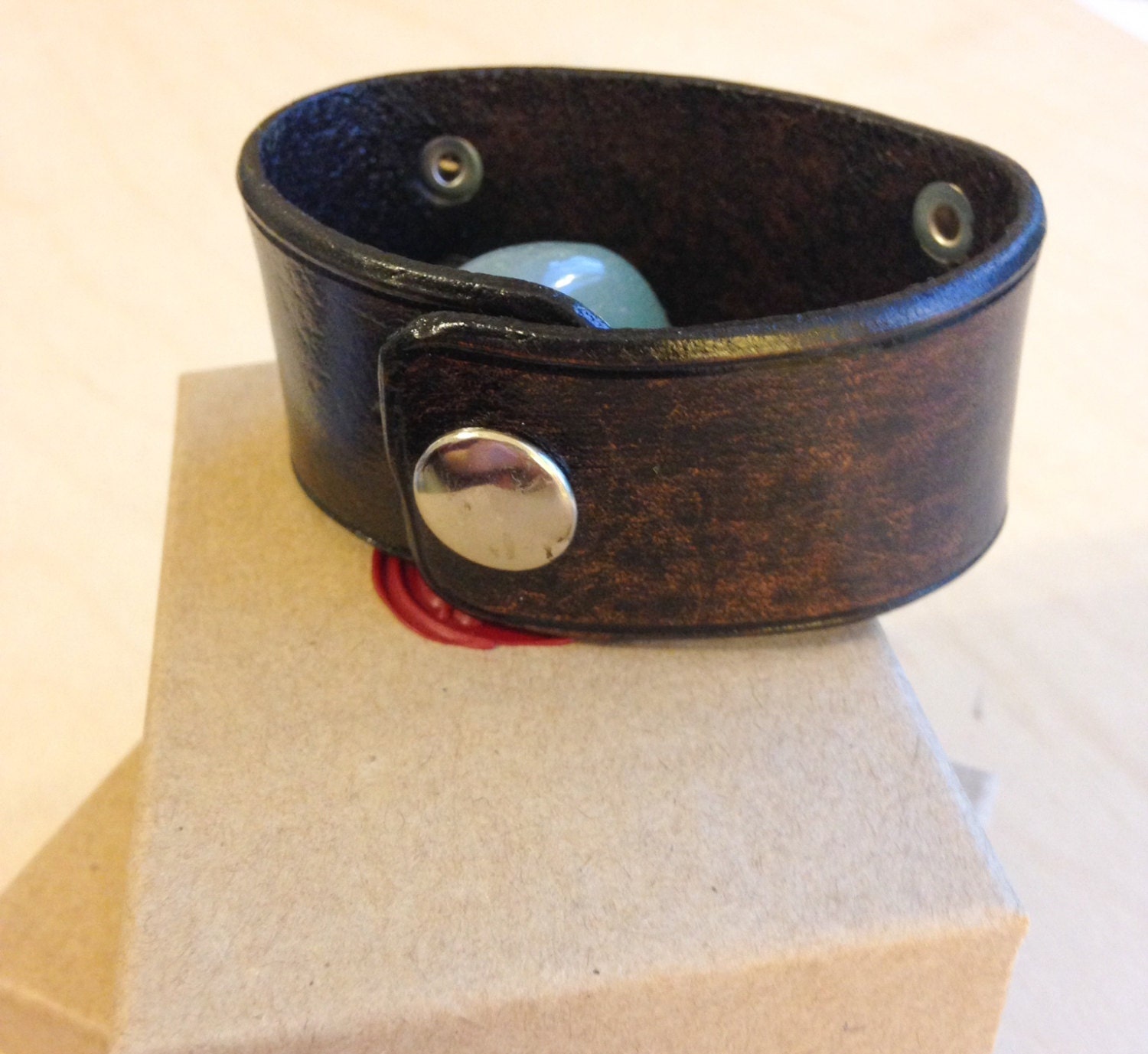 Personalized Leather Cuff Bracelet Custom Metal Stamped Cuff | Etsy