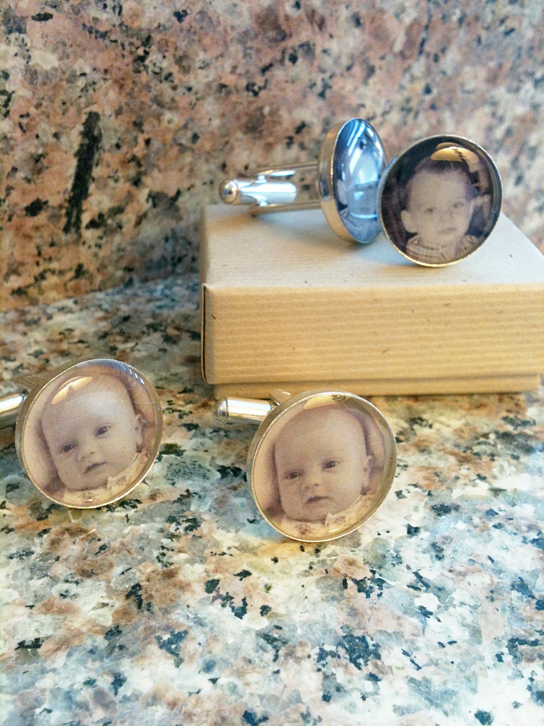 Cuff Links Customized With Your Photo two Pair Photo Cuff Links ...