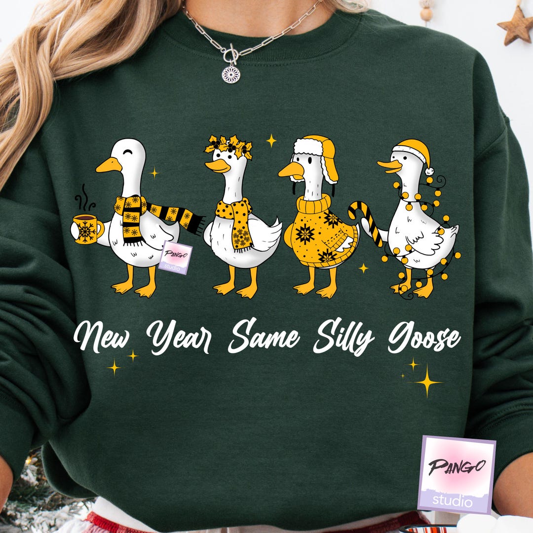 Funny New Year Silly Goose Png Cute Party Goose Clipart Coquette ...