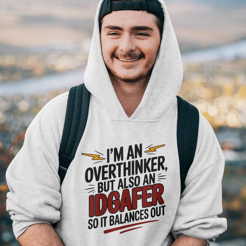 Snarky Quote Overthinker IDGAF PNG, Sarcastic Retro Graphic, Funny Bold ...