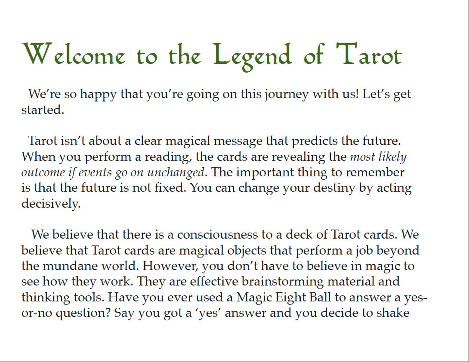 The Legend of Tarot - DIGITAL Interpretation Guide - Etsy