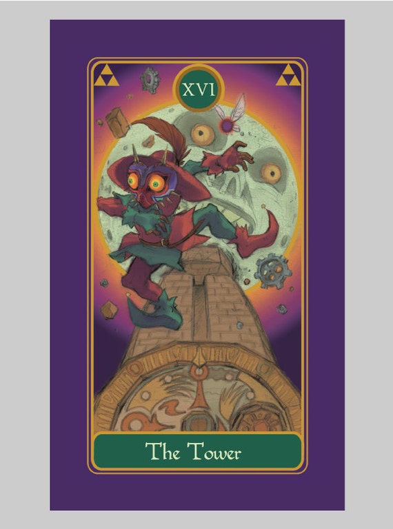 Items similar to Zelda Tarot Print: The Tower on Etsy