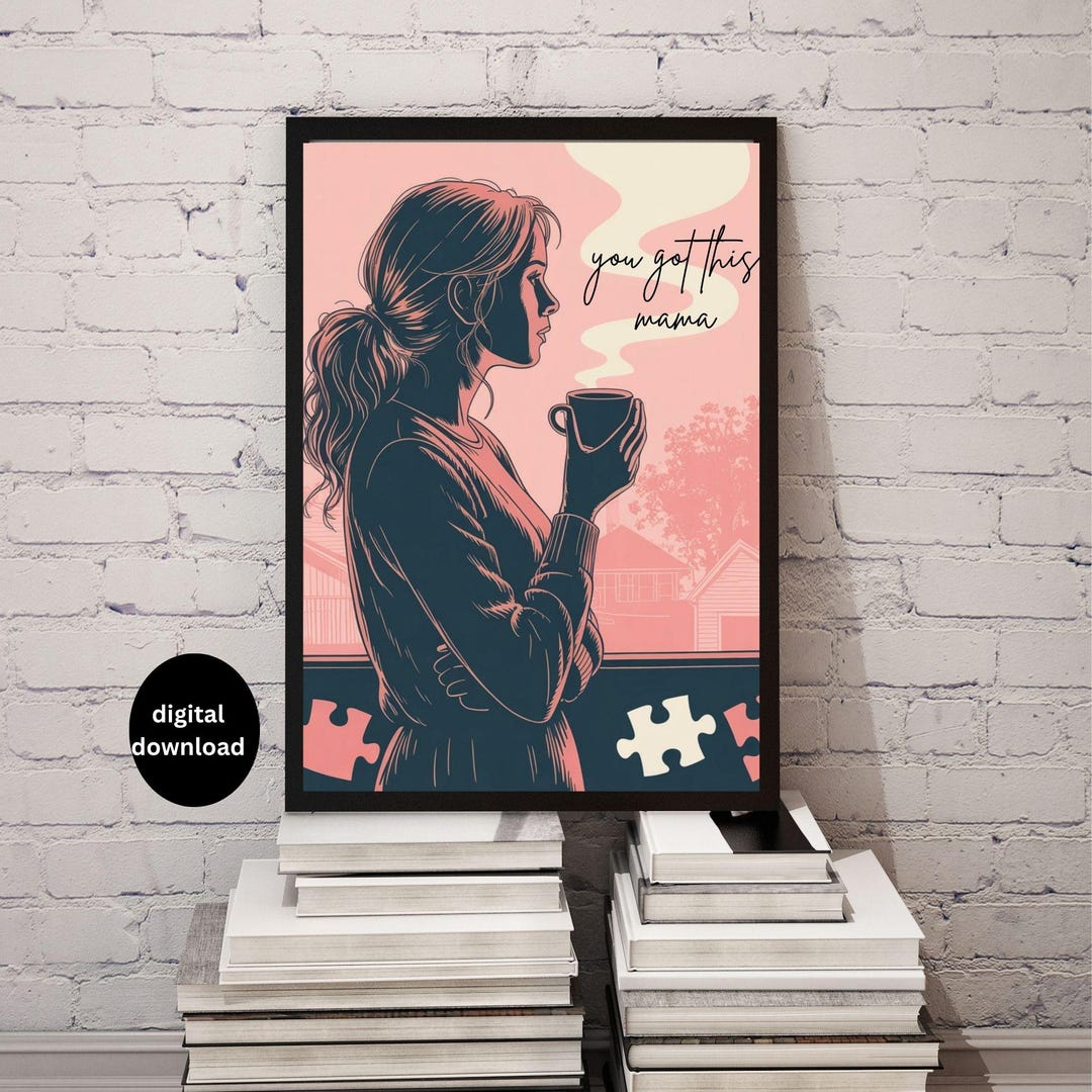Autism Mom Art Print: Special Needs Puzzle Piece Design (digital ...