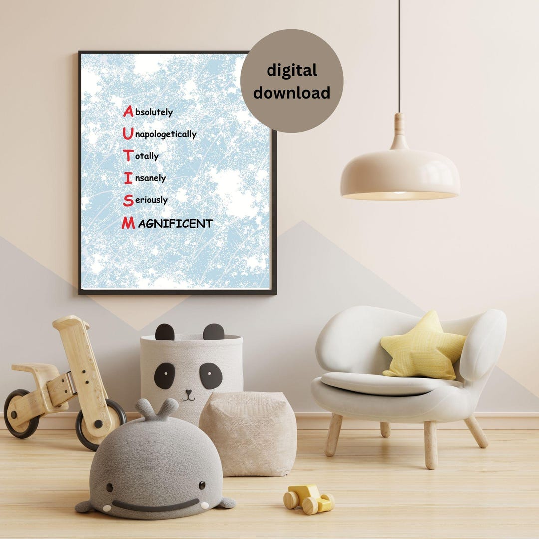 Autism Acronym Poster: Neurodiversity Awareness, Classroom Art - Etsy