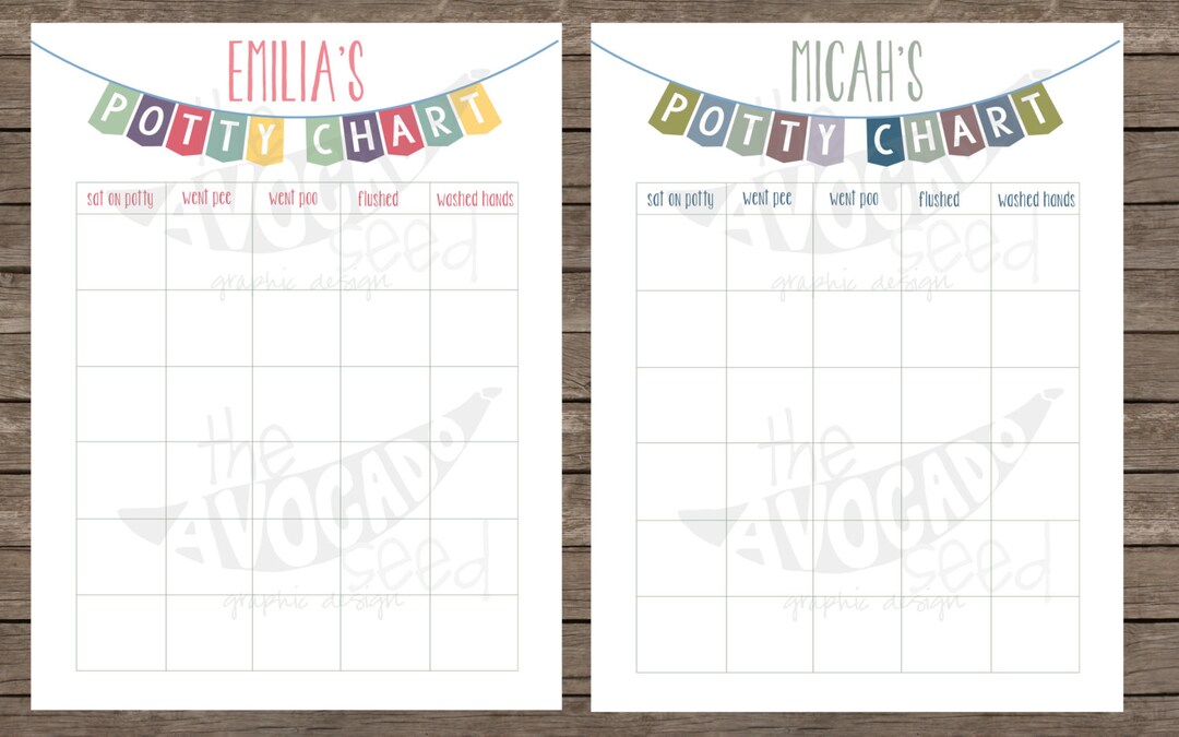Modern Cute Sticker Potty Chart - DIY Printing (or Professional Prints ...