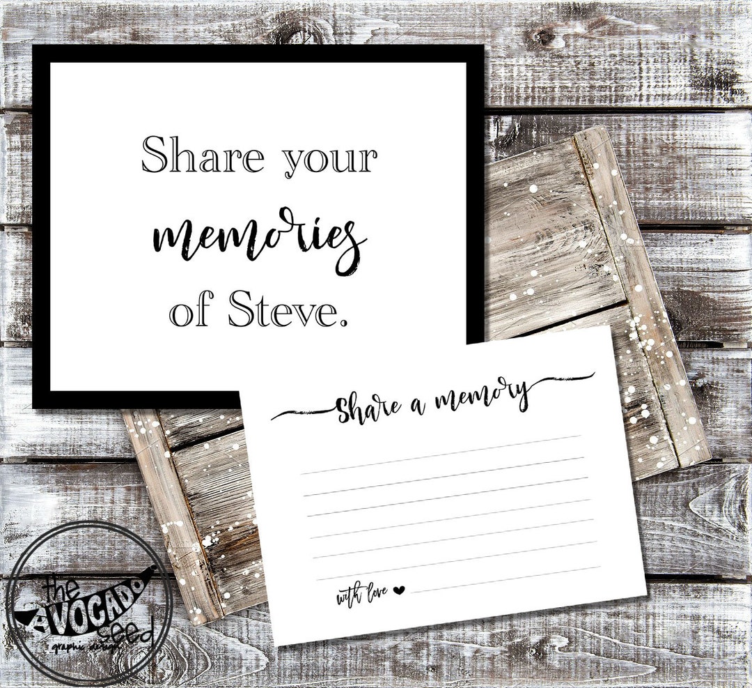 Personalize (any Size) Memory Sign and Memory Cards (any Size) - DIY ...