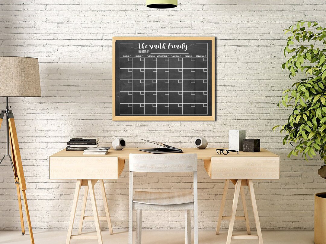 Reusable Dry Erase Family Wall Calendar - NO NOTES - (printable) - Etsy