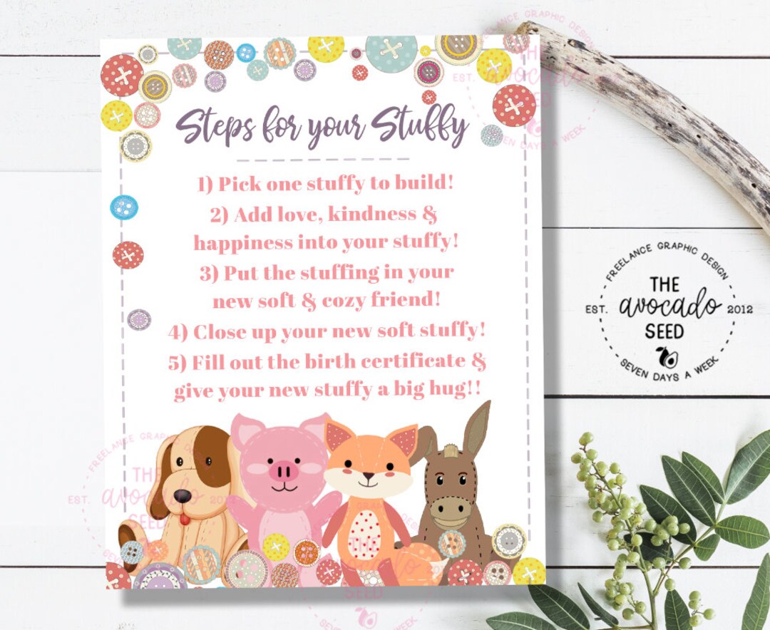 Build a Stuffy Steps to Build Your Stuffy - Etsy