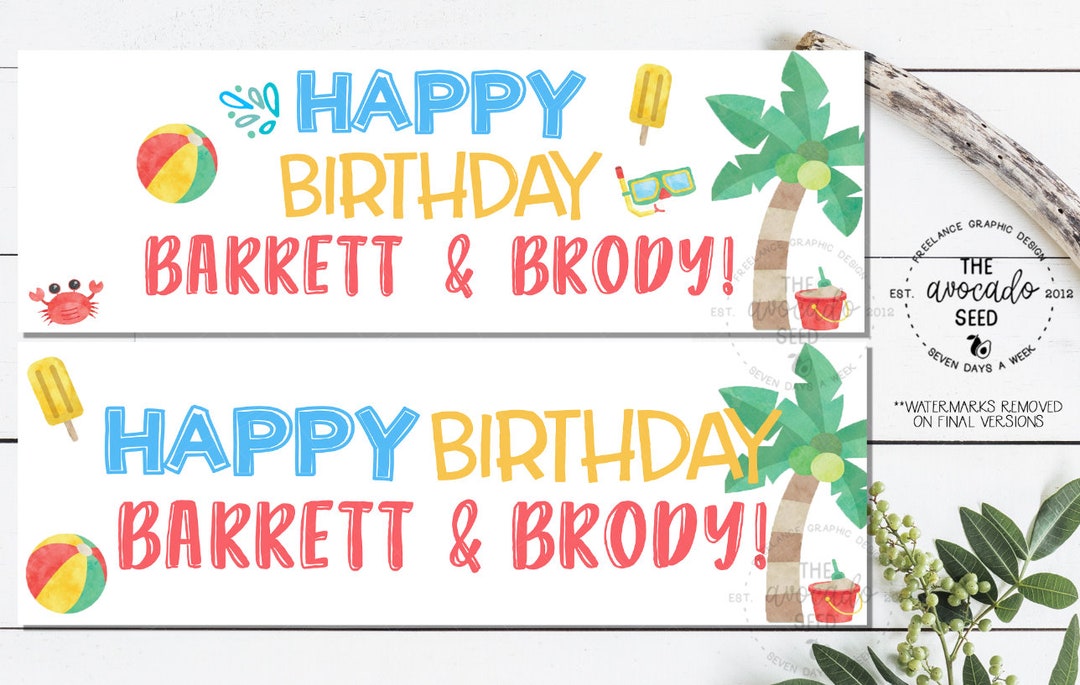 Splish Splash Large Vinyl Banner Design- Digital File Only - Etsy