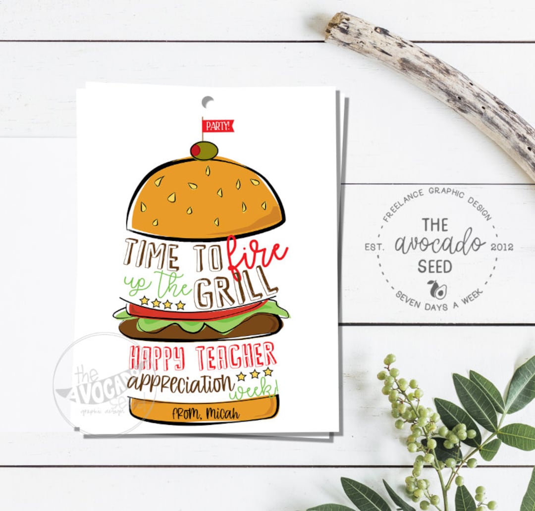 BBQ Cook Out Gift Tag | Teacher Appreciation - End of School Year ...