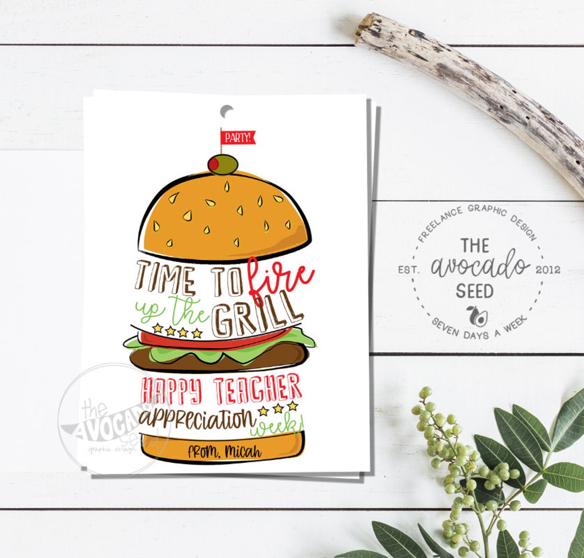 BBQ Cook Out Gift Tag Teacher Appreciation End of School - Etsy