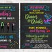 Neon Wiggin' Out Bachelorette Party Invite With Itinerary also ...