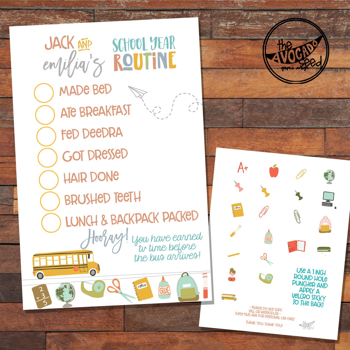 School Year Morning Routine Poster Super Cute and Very - Etsy