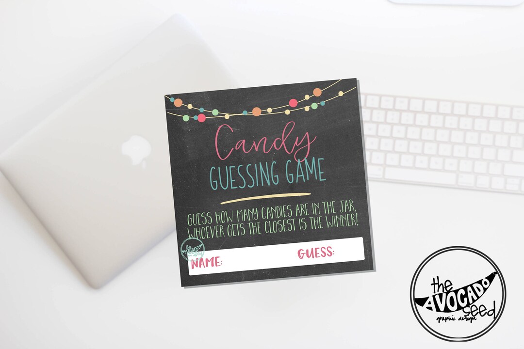 Candy Guessing Game - Activity Game Cards - 10 per Sheet! - DIY ...