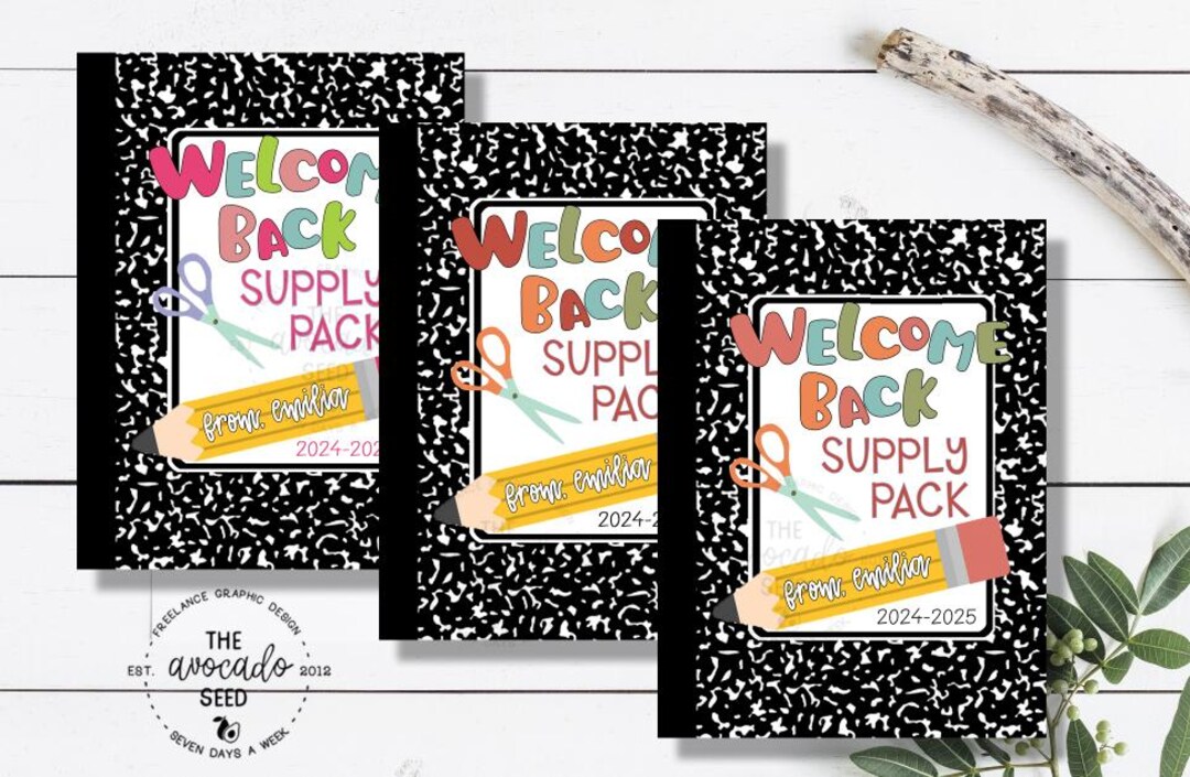 Welcome Back Supply Pack - First Day of School - Teacher Gift Basket ...