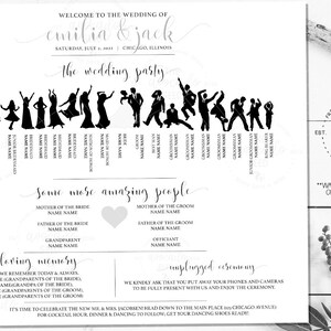 Wedding Program Poster Printable - Any Size DIY Printing - Vertical or ...