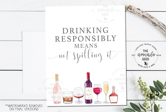 Drinking Responsibly Digital File Instant Download - Etsy