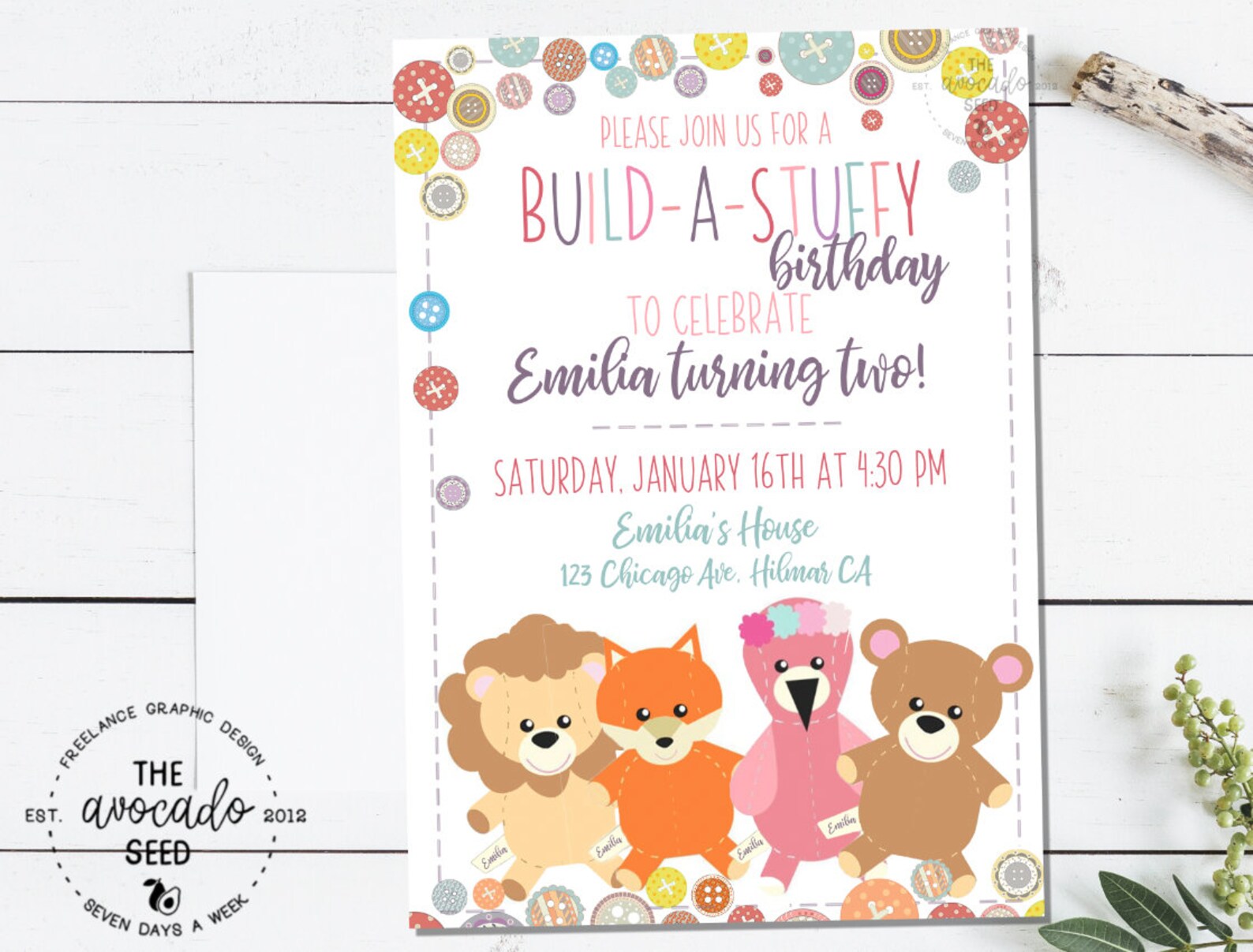Build a Bear Inspired Birthday Invitation DIY or Prints | Etsy