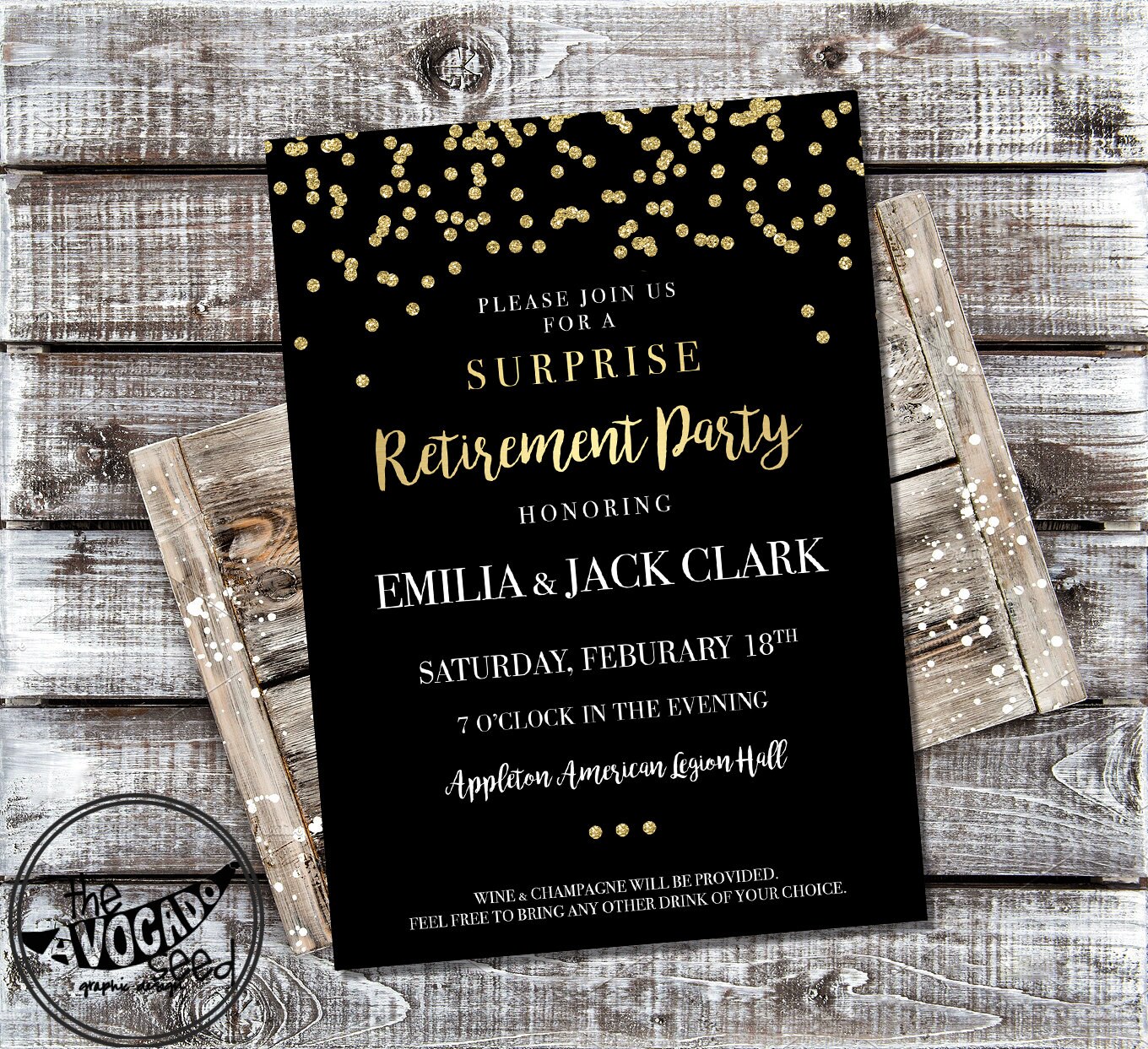 Professional Retirement Invitations