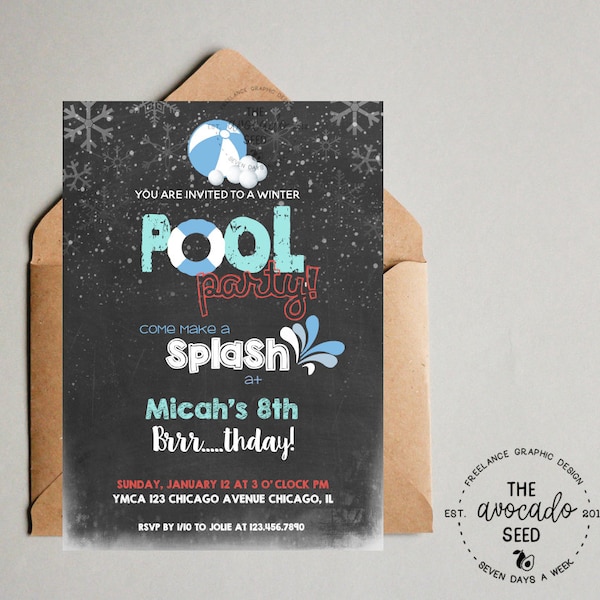 Winter Pool Party - Etsy