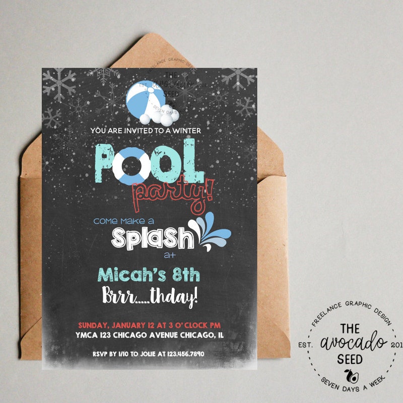 Winter Pool Party - Etsy