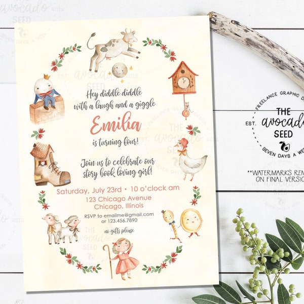 Nursery Rhyme Invitation - Etsy