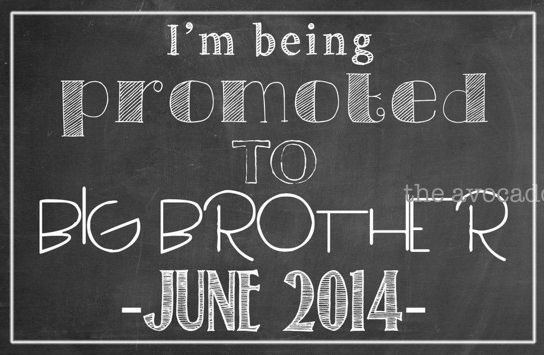 Big Brother, Big Sister Promotion Chalkboard Art - Etsy