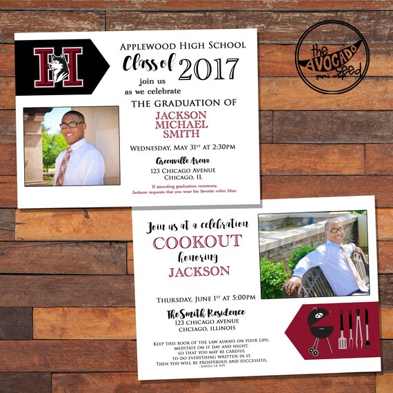 Formal College Graduation Announcements 2017 Logo School Or University