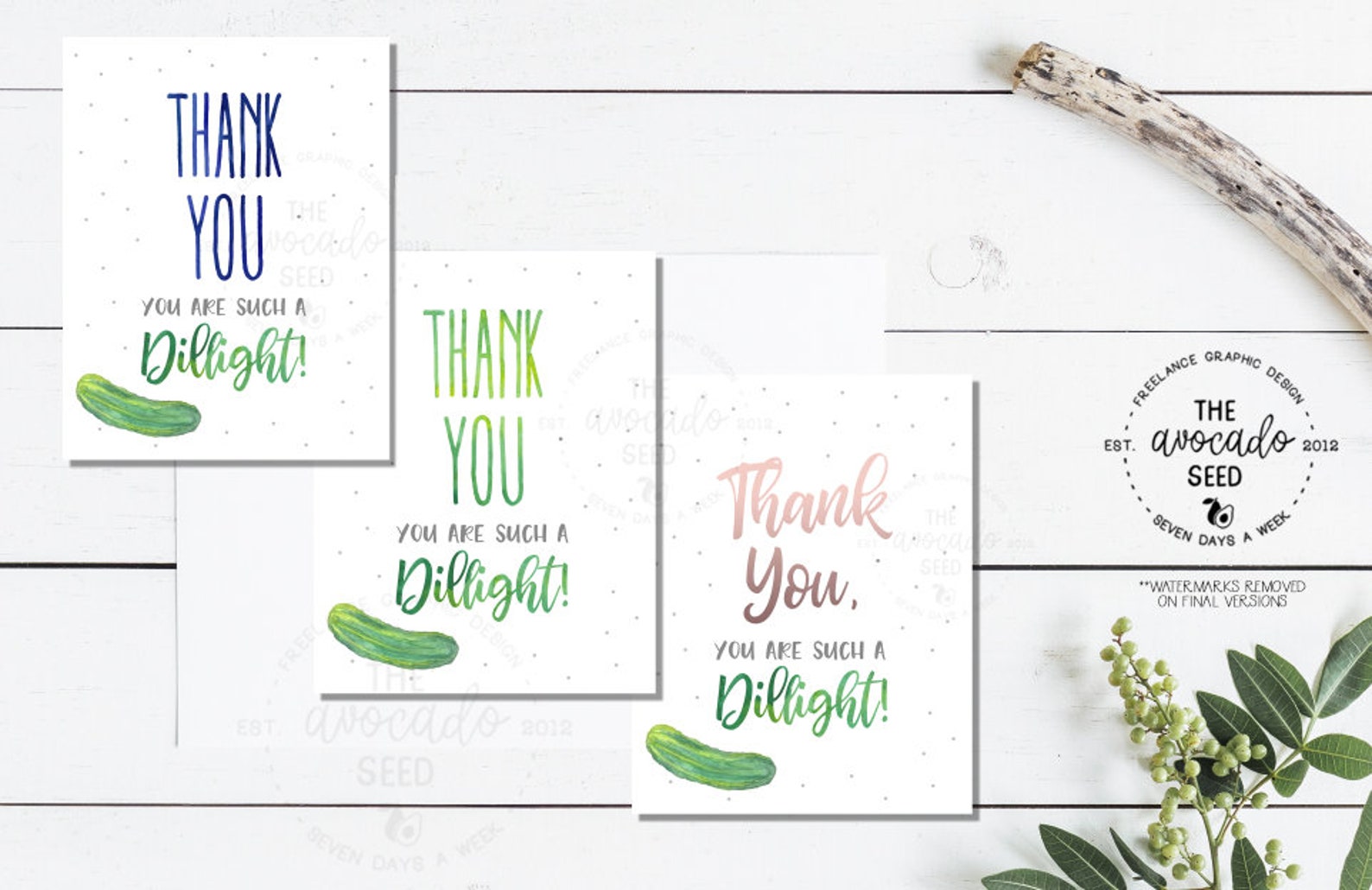 Pickle Party Thank You Card - Digital File or Prints - Etsy