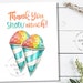 Snow Cone Thank You Card - INSTANT DOWNLOAD (if You Prefer Prints ...