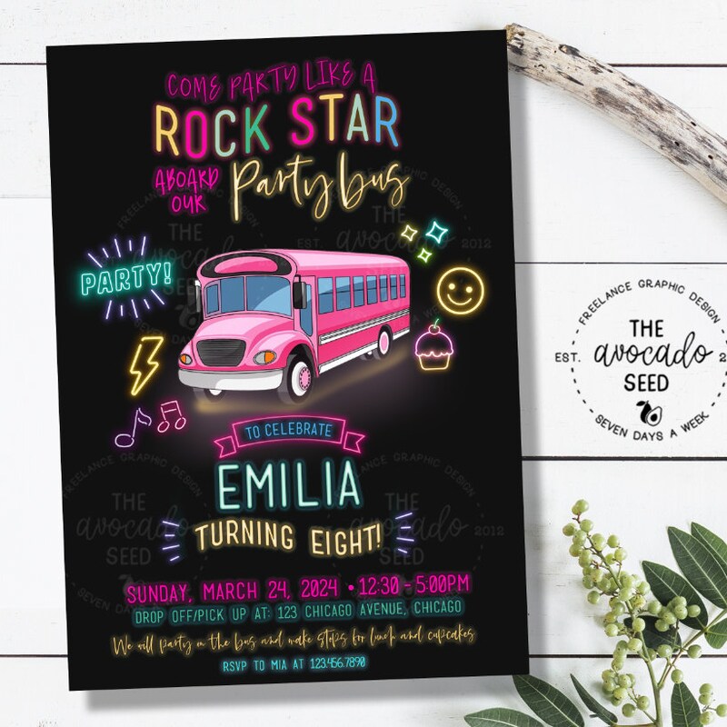 Bus Invitation - Etsy