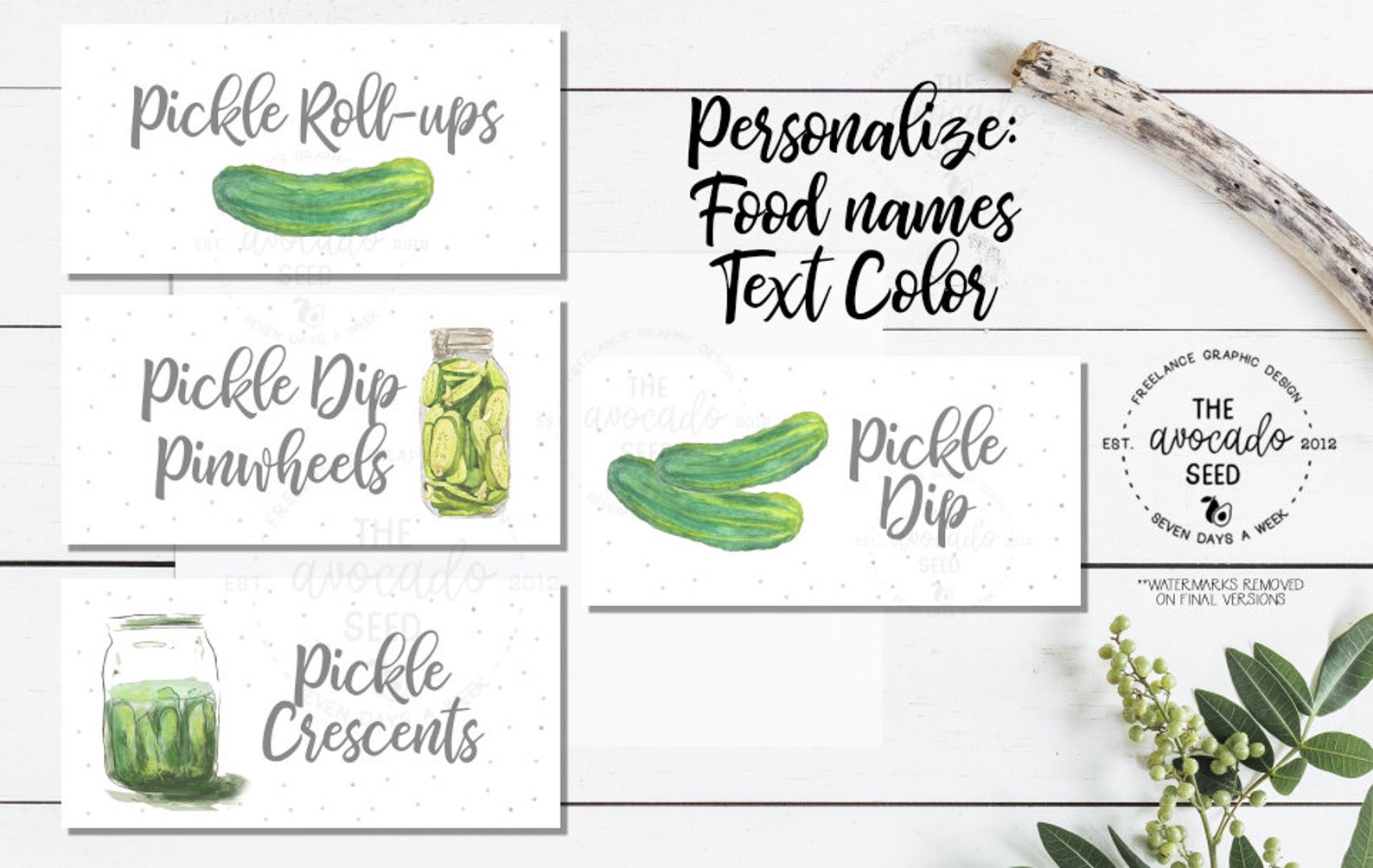 Pickle Party Food Tents Digital File Version see - Etsy