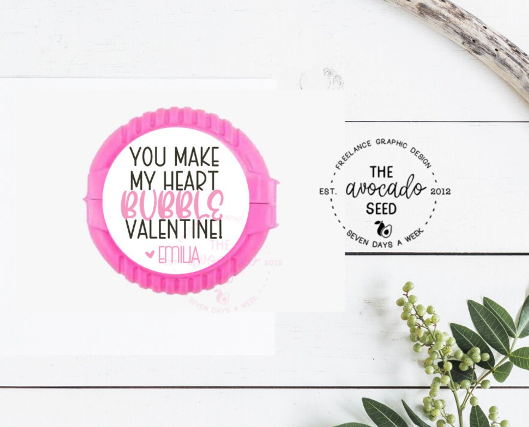 You Make My Heart Bubble - Hubba Bubba Bubble Tape Inspired Valentine ...