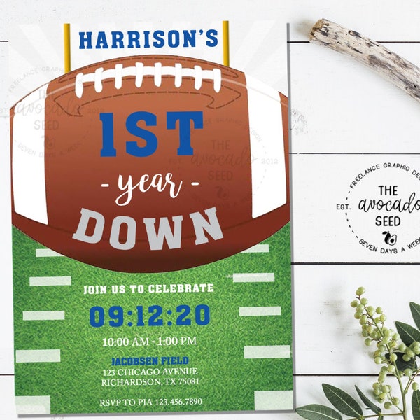 First Down Birthday Party - Etsy