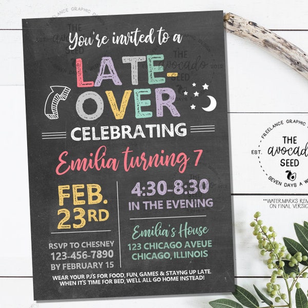 Late Birthday Party Invitation - Etsy