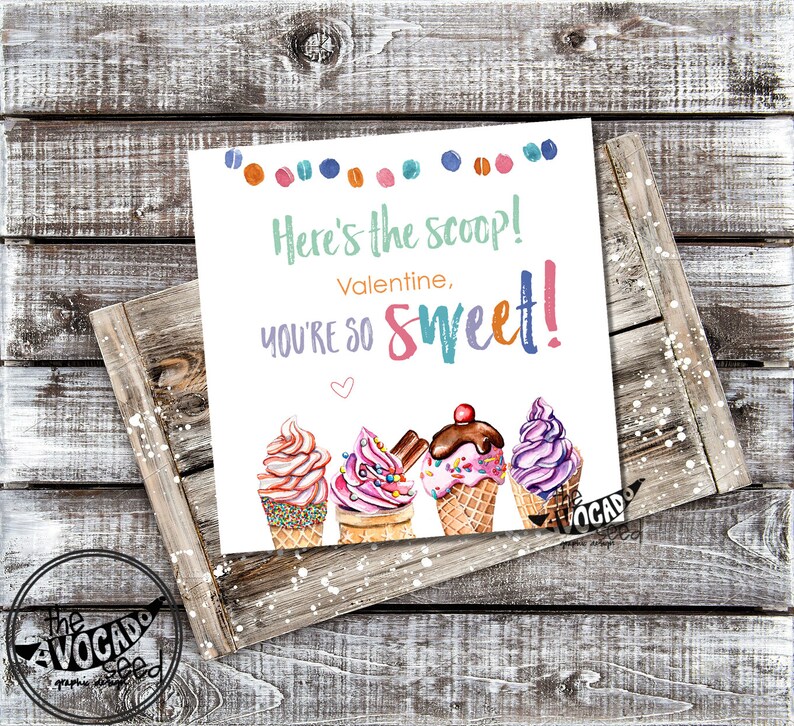 Here's the Scoop Valentine You're SO Sweet Ice - Etsy