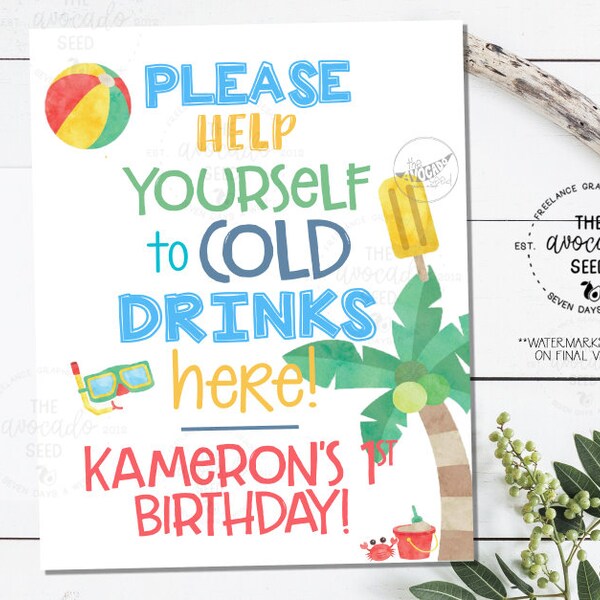 Cold Drinks Sign - Etsy