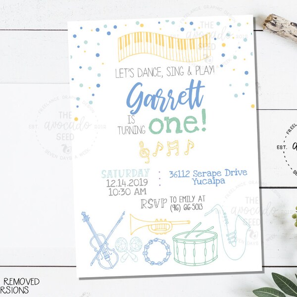 Music Invitations - Etsy